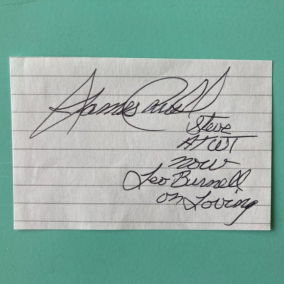 Autograph | Other | James Carroll Signed Rectangle Lined Piece Of Paper ...
